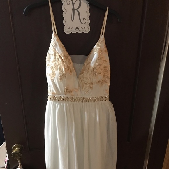 Dresses | Cream Colored Prom Dress | Poshmark